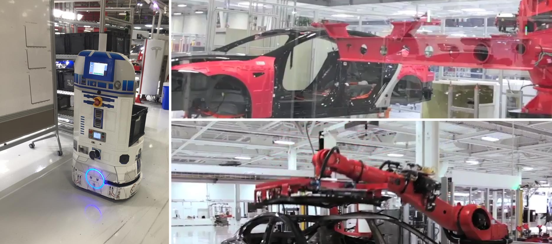Tesla has a R2-D2 robot from Star Wars helping workers on its assembly ...