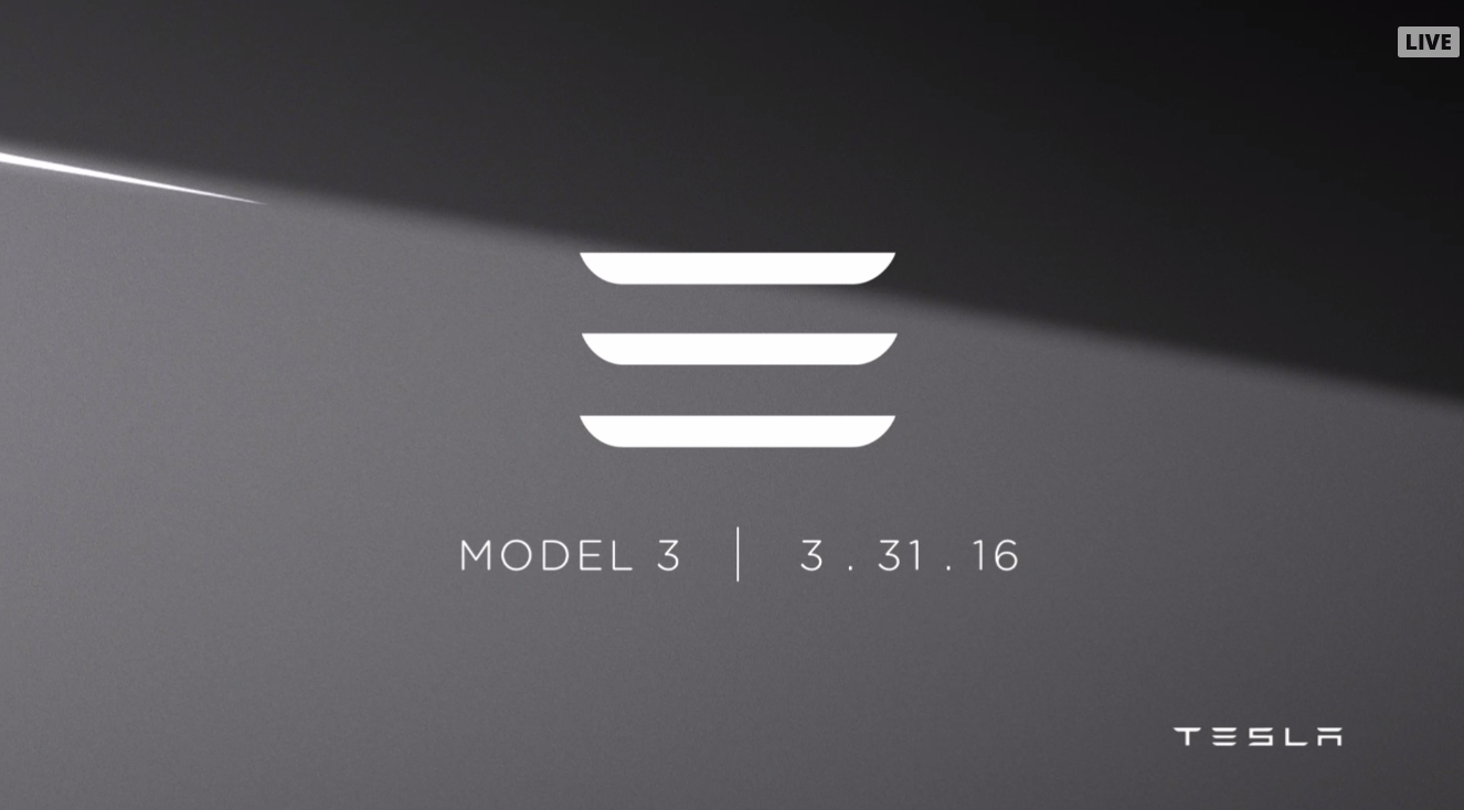 Tesla Model 3 unveiling event [Live Blog - Livestream 8:30pm PT - 3:30 ...