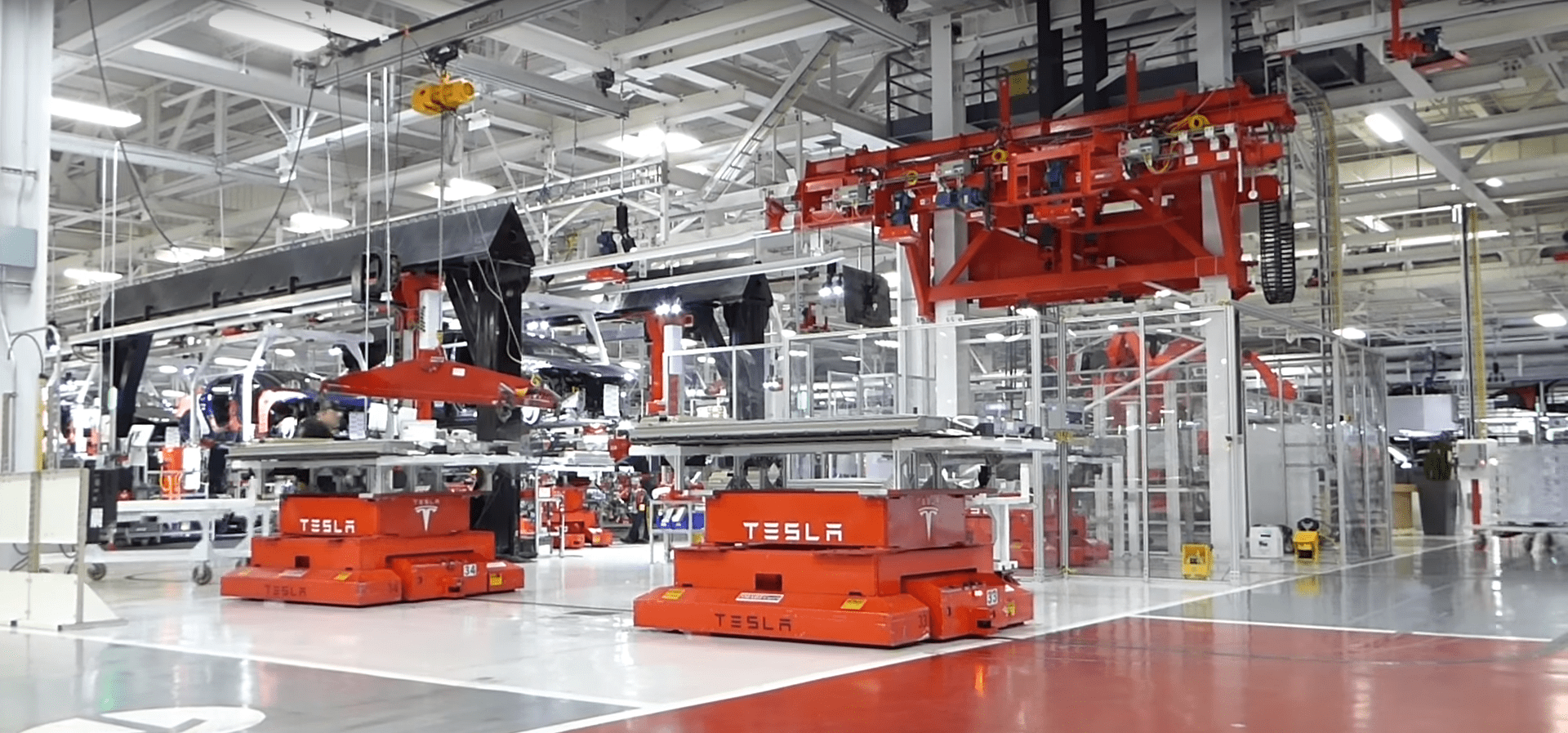 New footage of the Tesla Model X assembly line in Fremont Factory ...