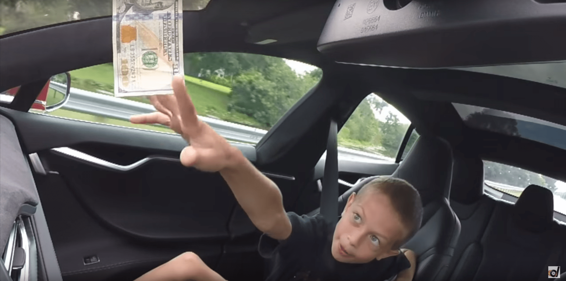 Tesla Model S $100 bill challenge on Ludicrous mode [Video] | Electrek