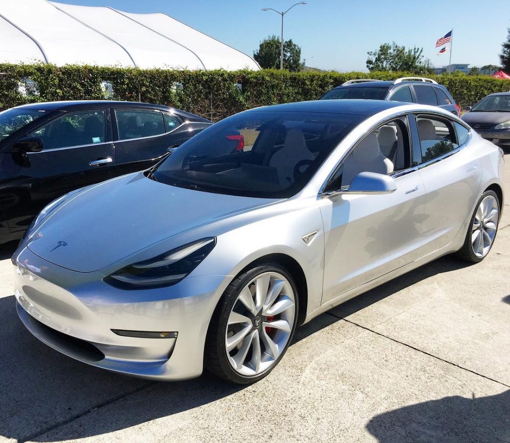 Tesla Model 3 Silver Prototype spotted at the Fremont factory [Gallery ...