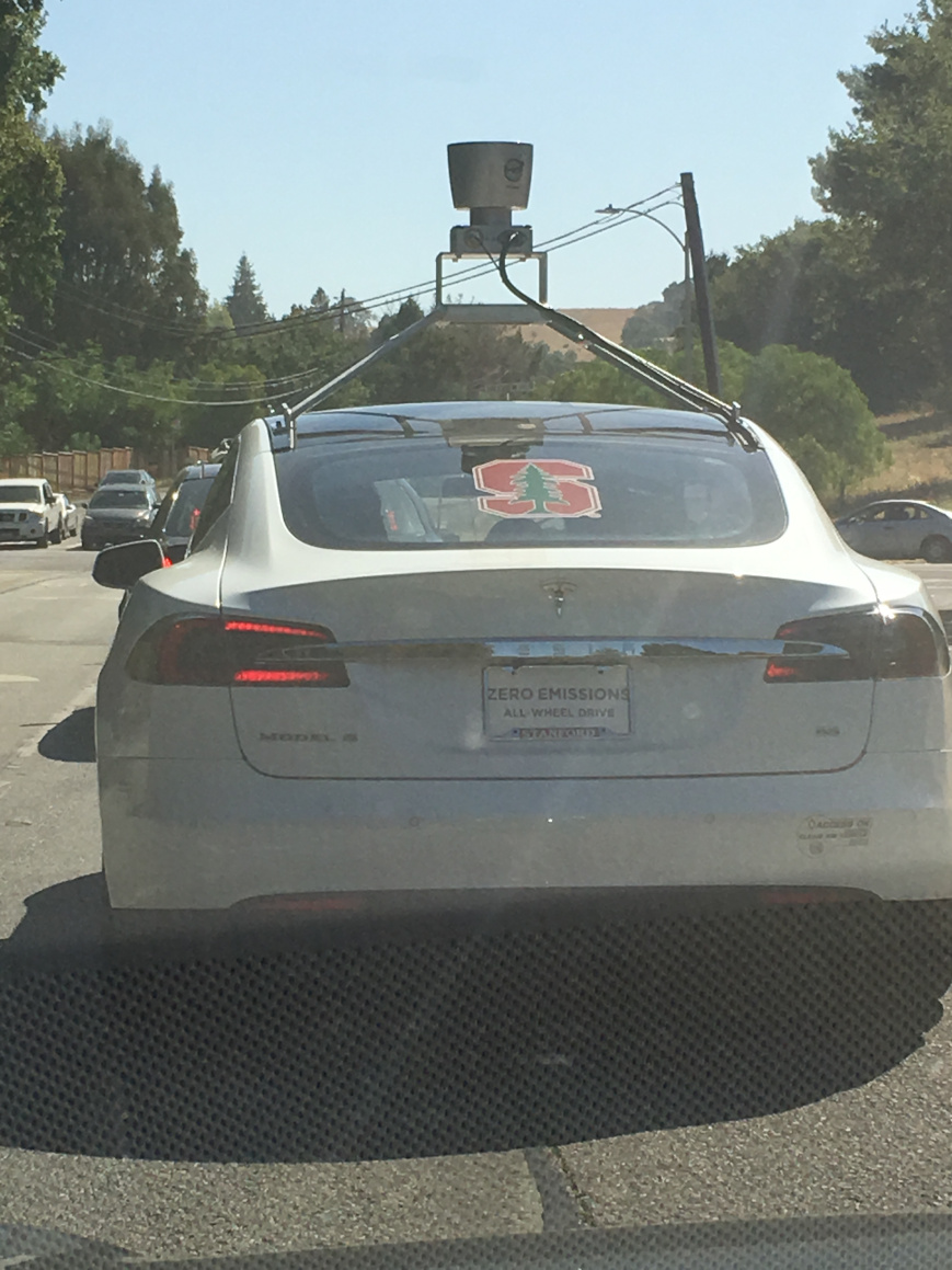 Tesla Model S with a LIDAR sensor spotted around Tesla's HQ [Photo ...