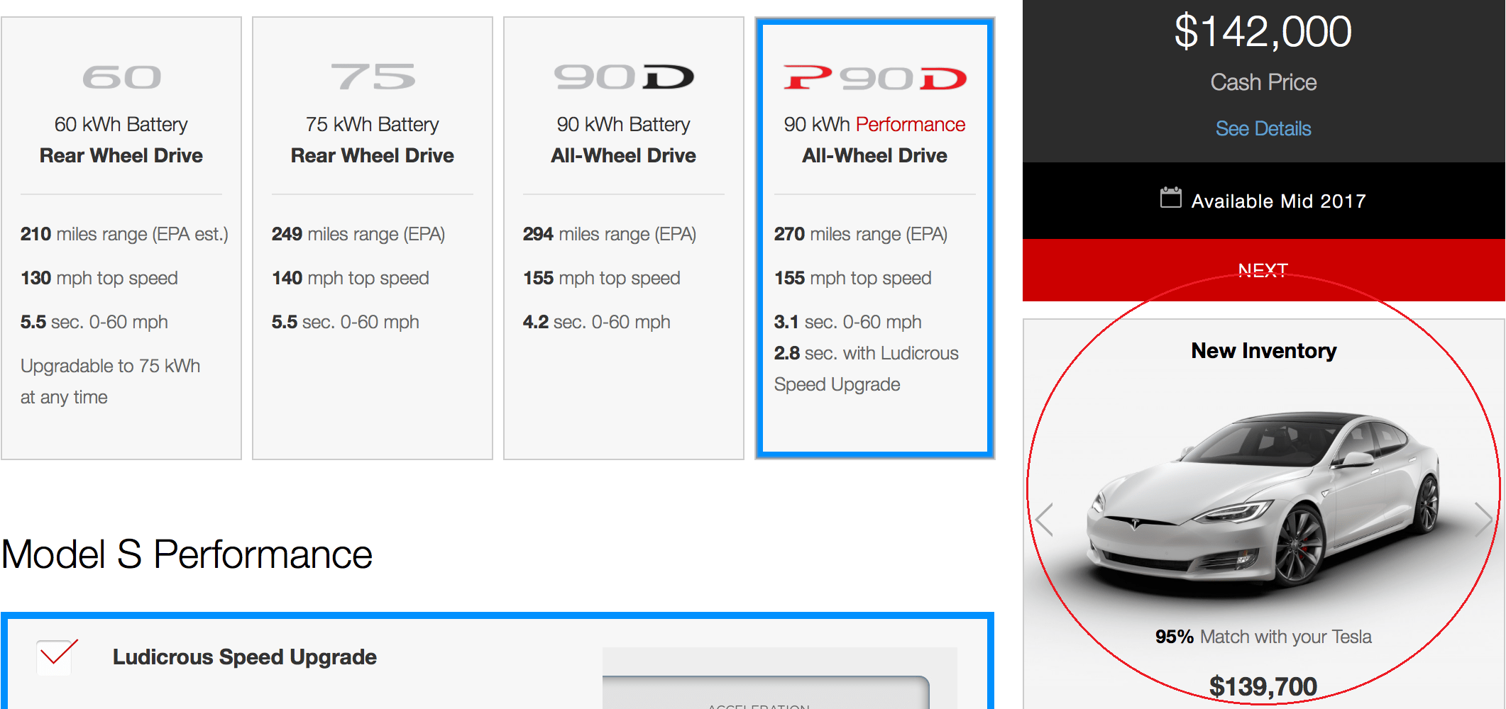 Tesla now suggests similarly spec'd inventory cars when custom ordering ...