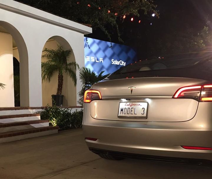 Tesla Model 3 prototype goes on rare outing during solar roof event ...