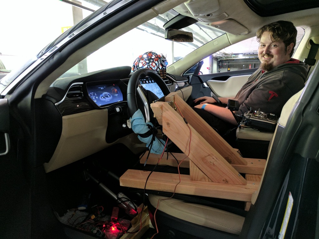 Hackers mind controlled a Tesla Model S in hackathon project | Electrek