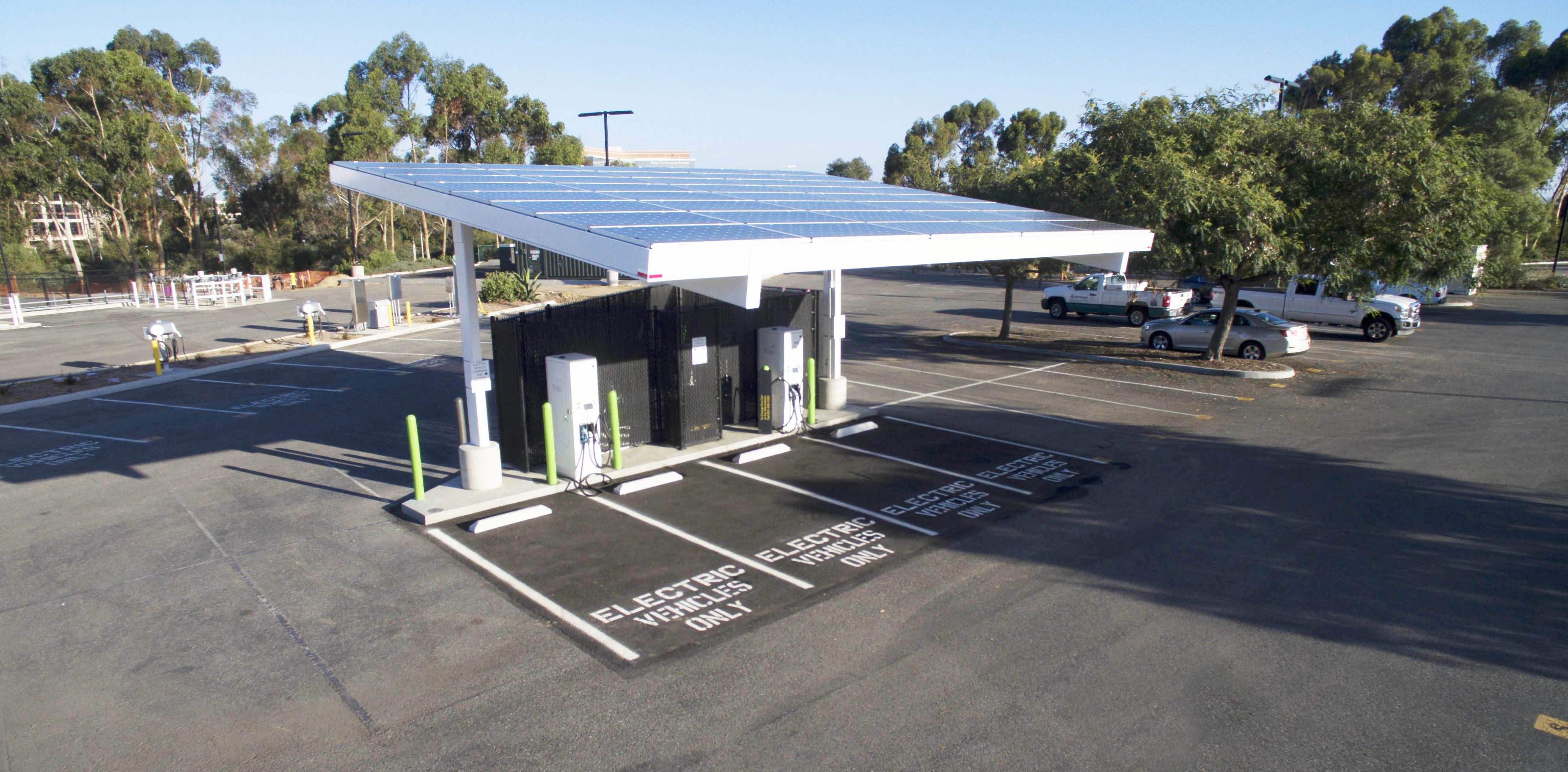 The first electric vehicle DC fast-charging station capable of 350 kW ...