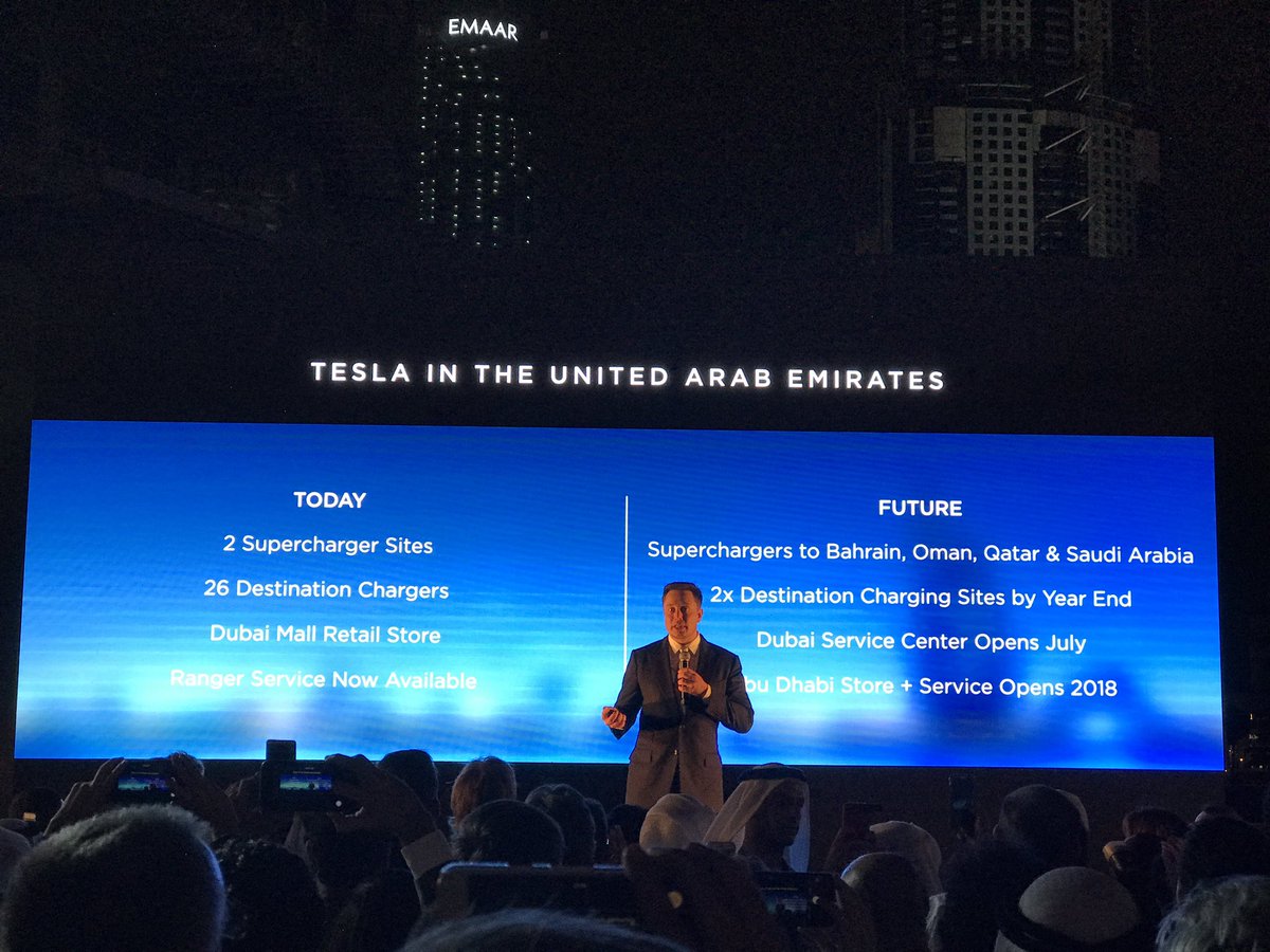 Watch Elon Musk's presentation for the launch of Tesla in Dubai | Electrek