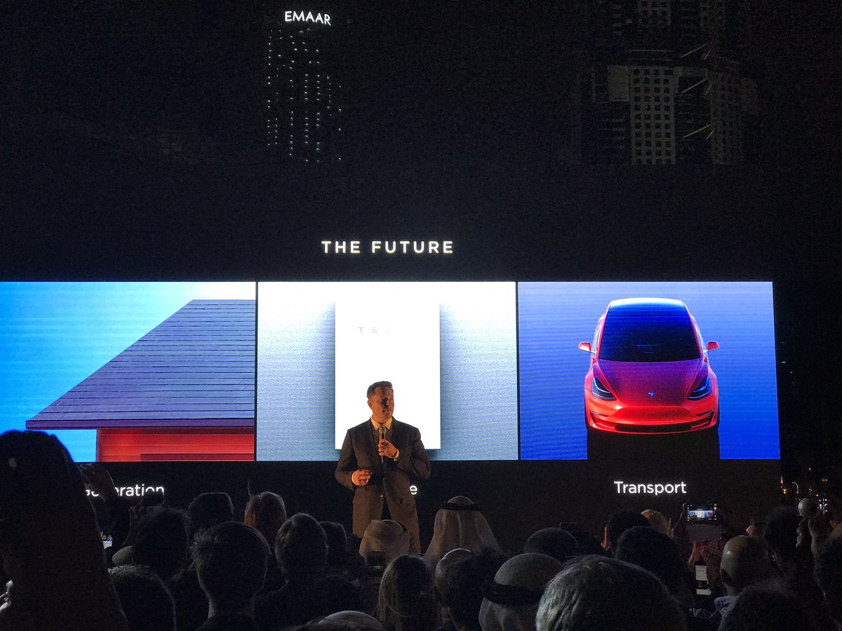 Watch Elon Musk's presentation for the launch of Tesla in Dubai | Electrek