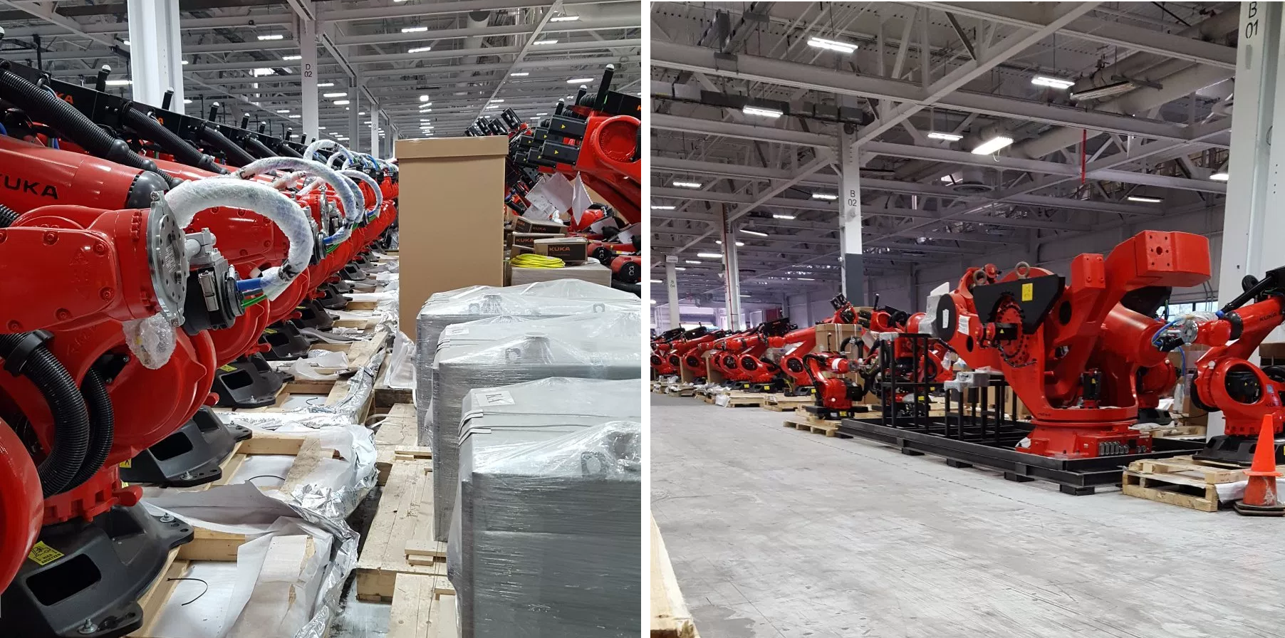 Tesla receives massive shipment of robots for Model 3 production line ...