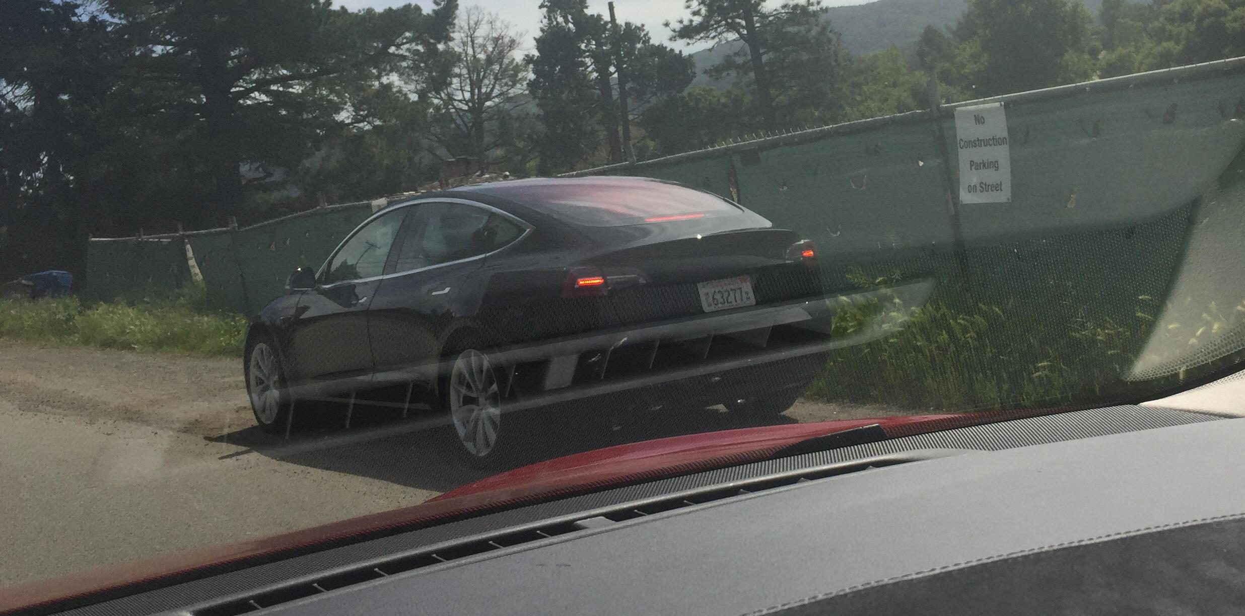 Tesla Model 3 release candidate spotted in the wild and daylight for ...