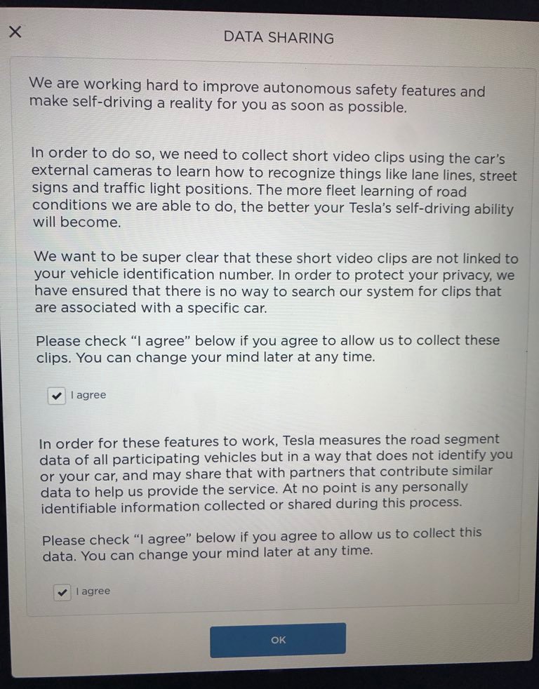 Tesla updates data sharing policy to include collecting video in order ...
