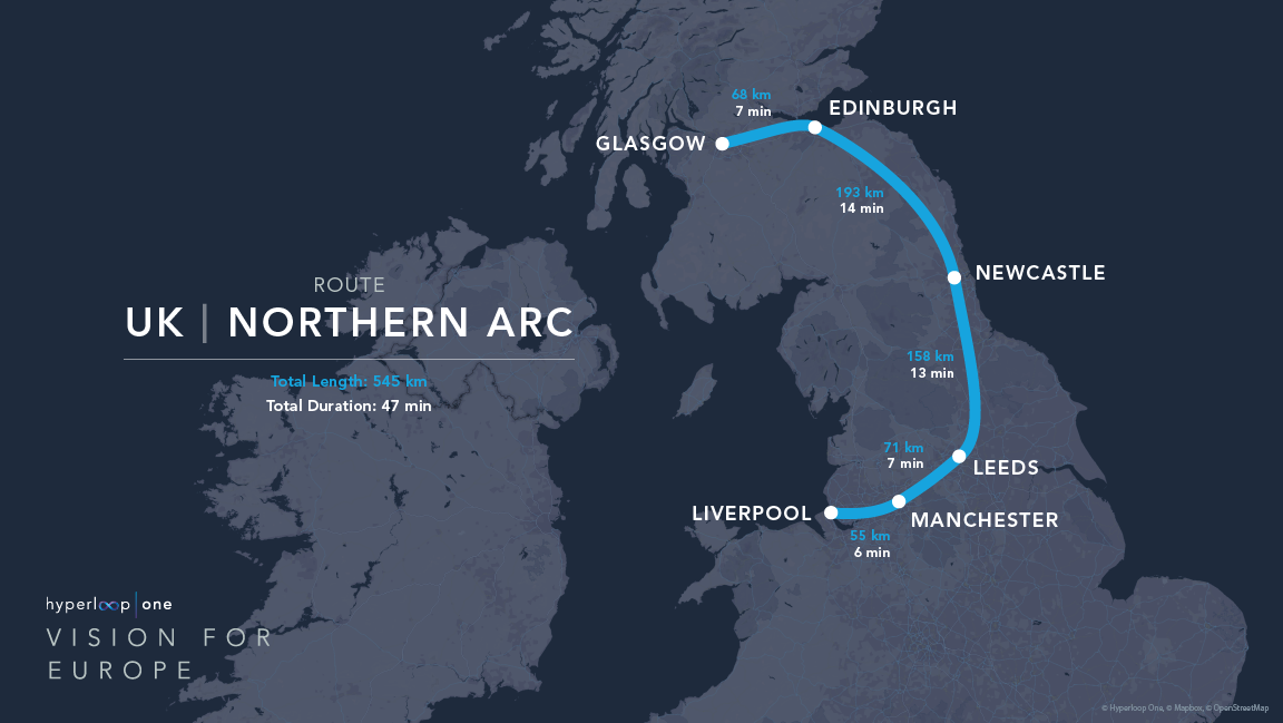 Hyperloop One unveils 9 new potential European routes for high-speed ...