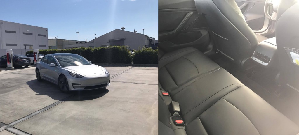 Tesla Model 3: rare look at the interior with picture of the backseat ...