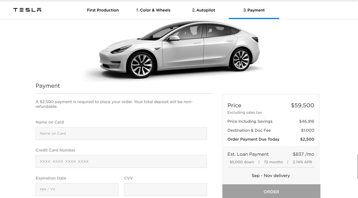 First look at the Tesla Model 3 online configurator | Electrek