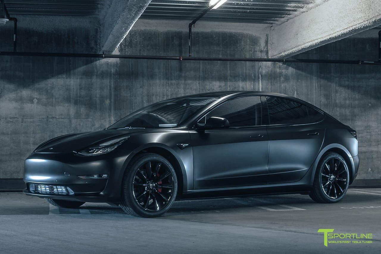 Tesla Model 3 in 'matte black' makes a comeback with aftermarket mods ...