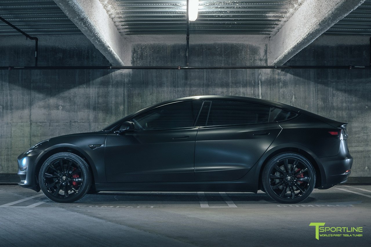 Tesla Model 3 in 'matte black' makes a comeback with aftermarket mods ...