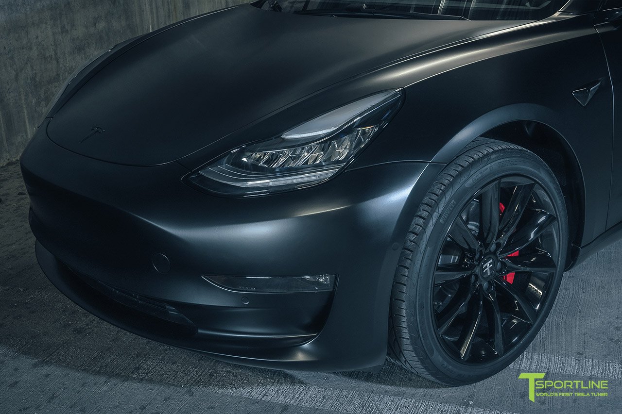 Tesla Model 3 in 'matte black' makes a comeback with aftermarket mods ...