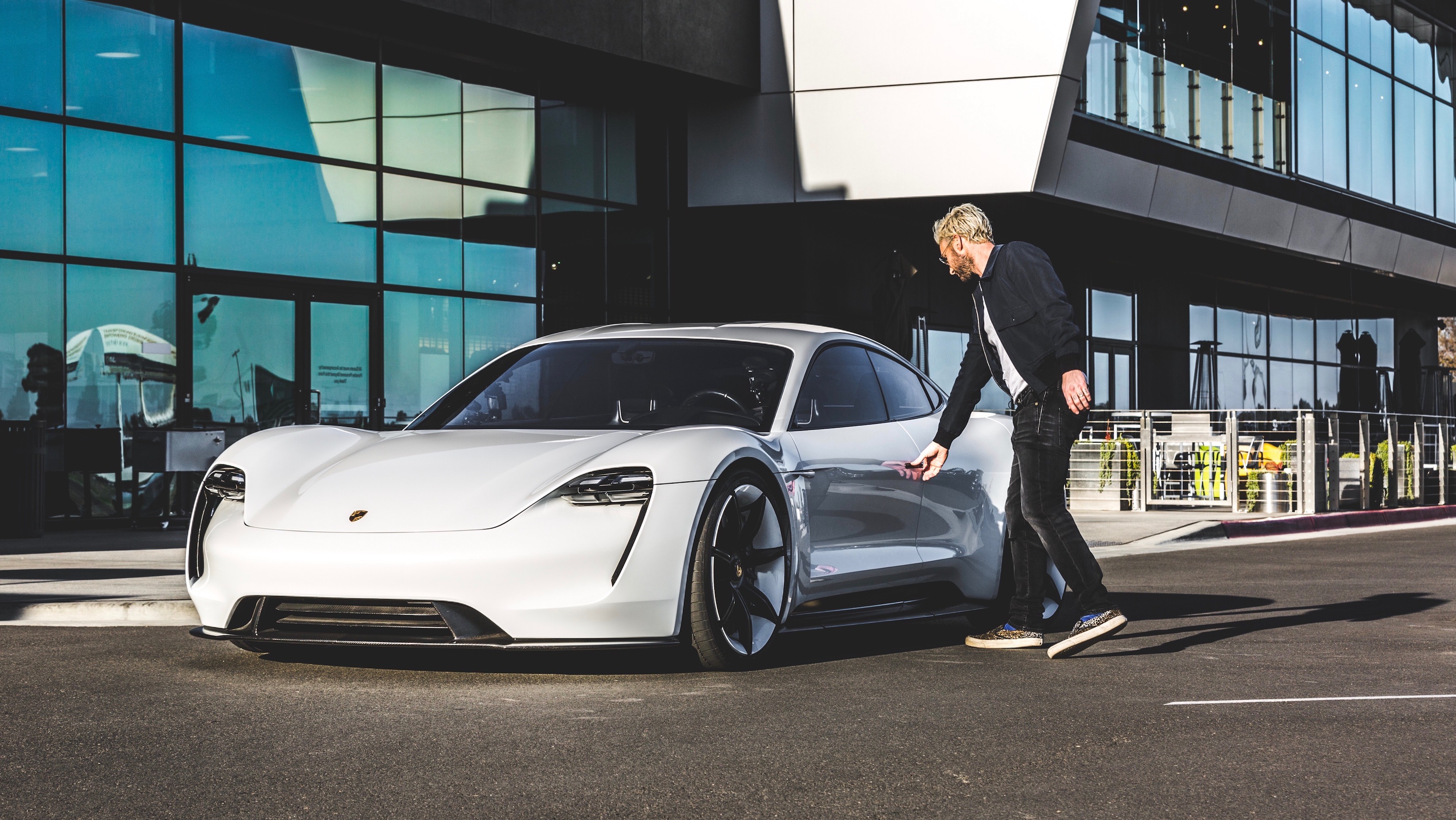 Porsche lets Adam Levine drive the all-electric Mission E prototype ...