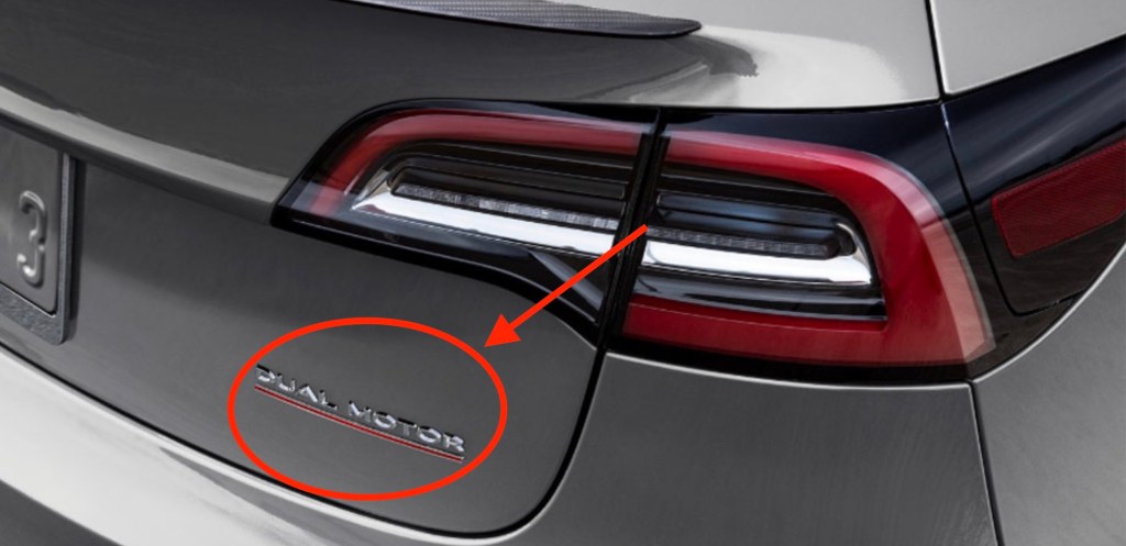 Tesla Model 3 is finally getting a badge: Dual Motor and underlined for ...