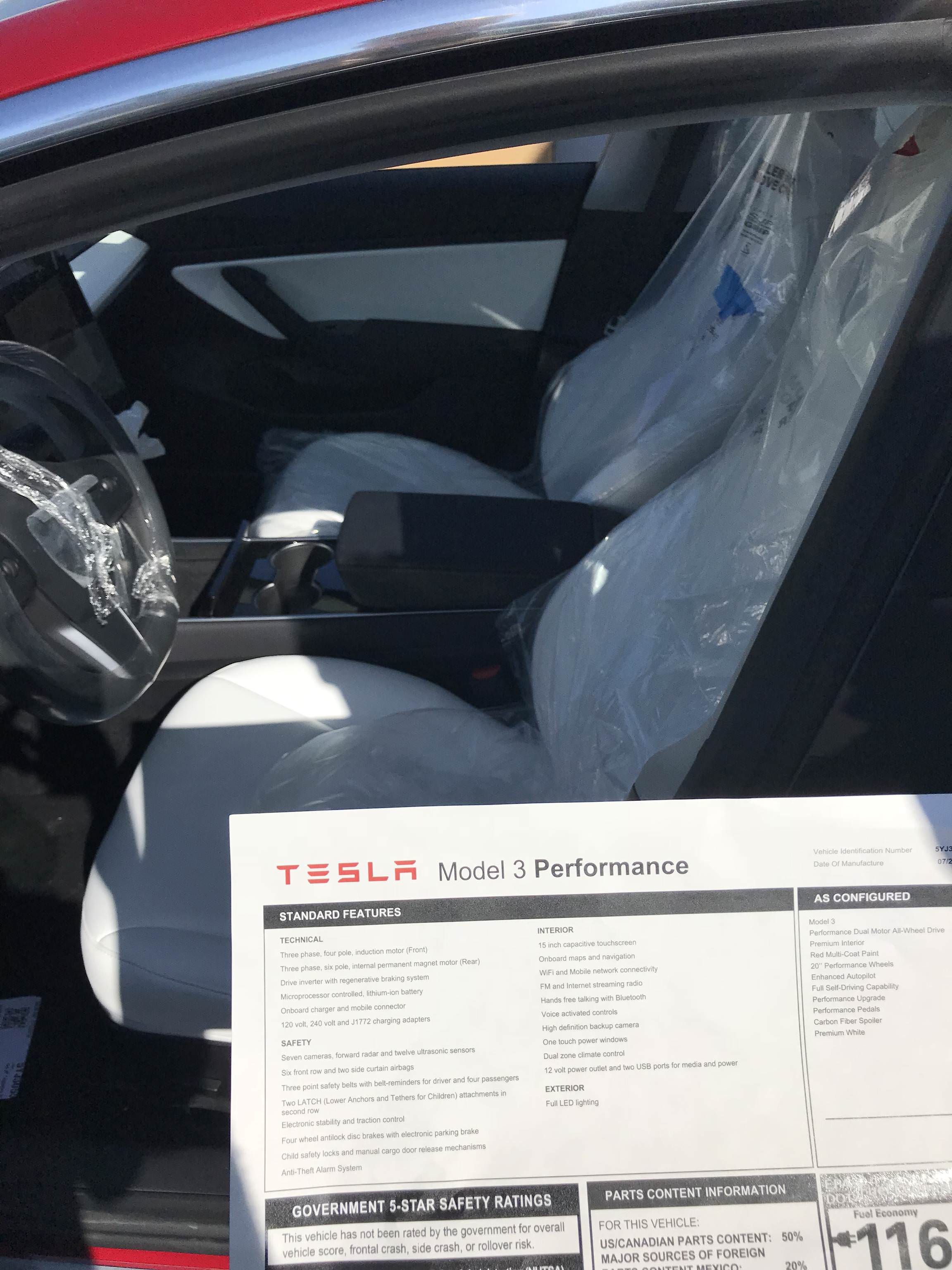 Tesla Model 3 Performance version gets efficiency of 116 MPGe ...
