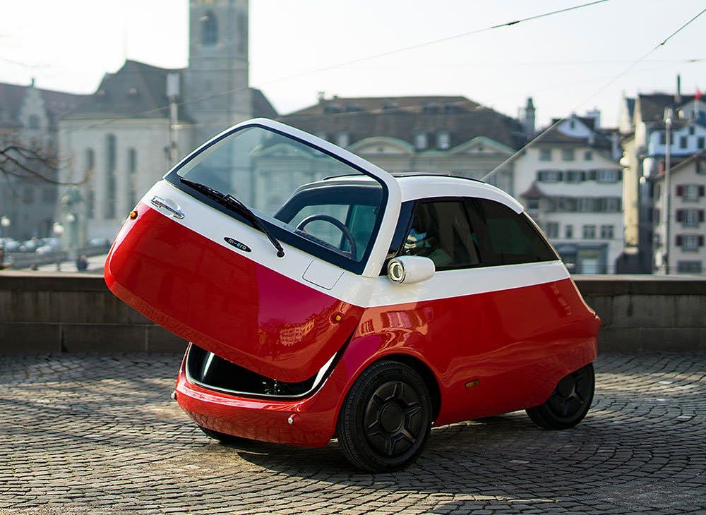 This adorable little electric car is ready to roll at speeds up to 56 ...