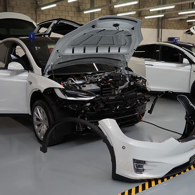 Watch a Tesla Model X electric SUV becoming a police vehicle