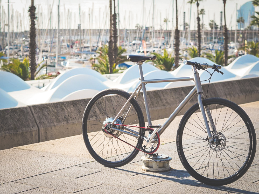 Believe it or not, this belt-drive titanium bicycle is actually a slick ...
