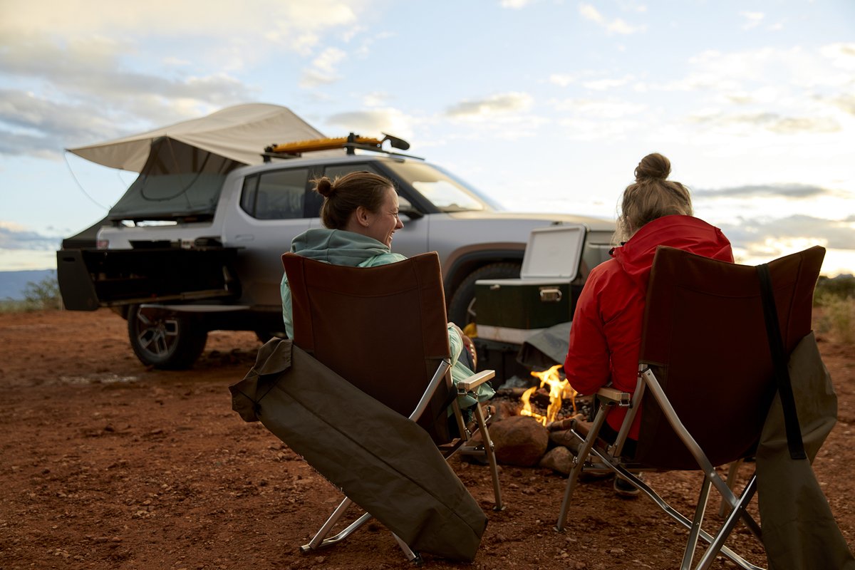 Rivian showcases R1T electric pickup truck as a camper | Electrek