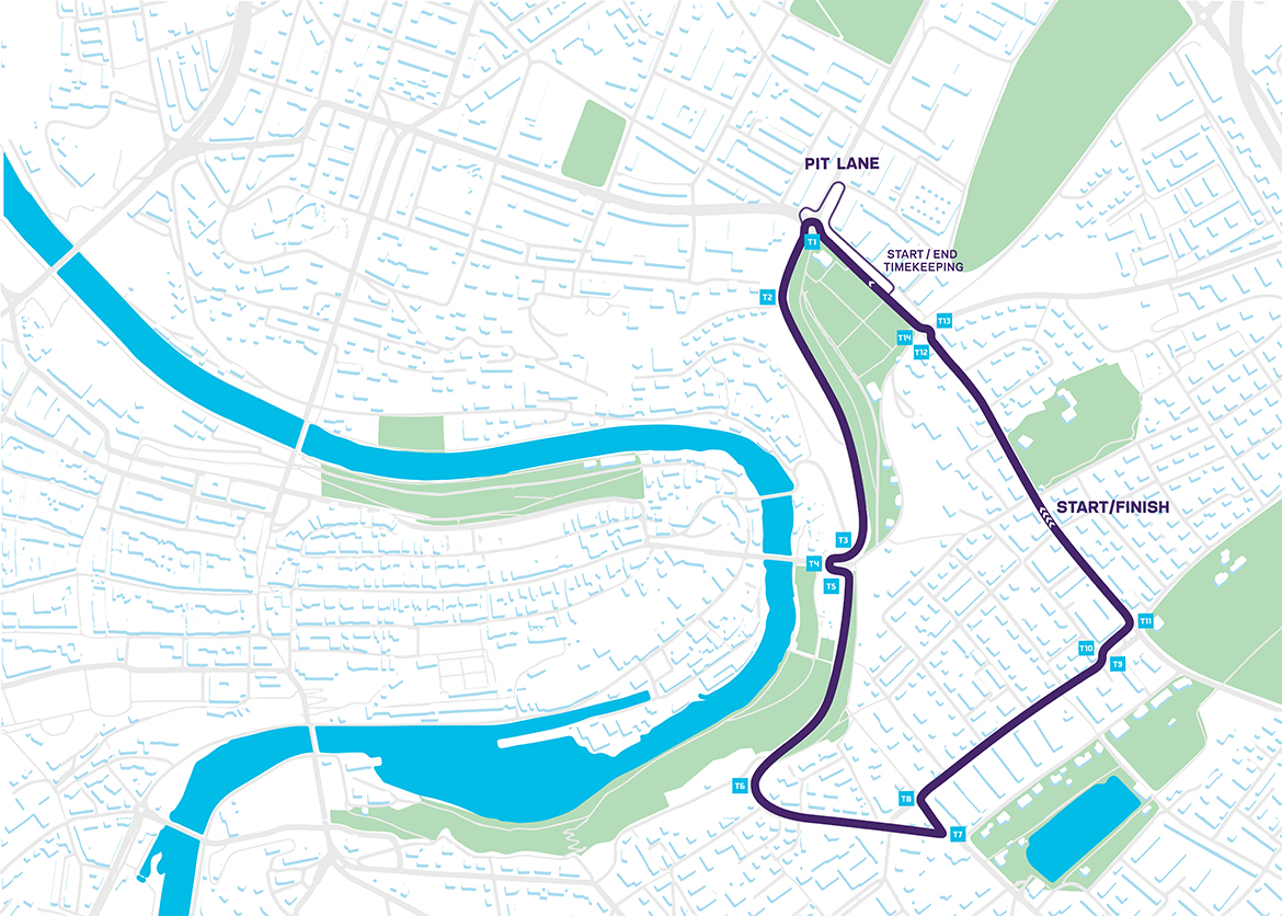 Audi chases Techeetah at the Bern ePrix on Saturday, at a track with ...