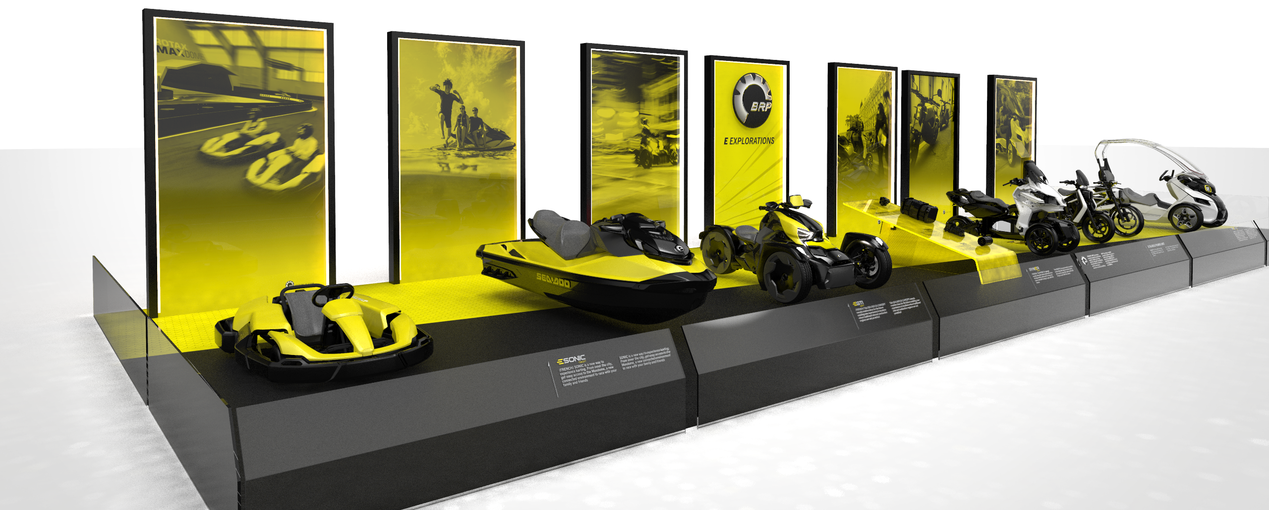BRP unveils electric concepts with electric motorcycle, go kart, jet ski...