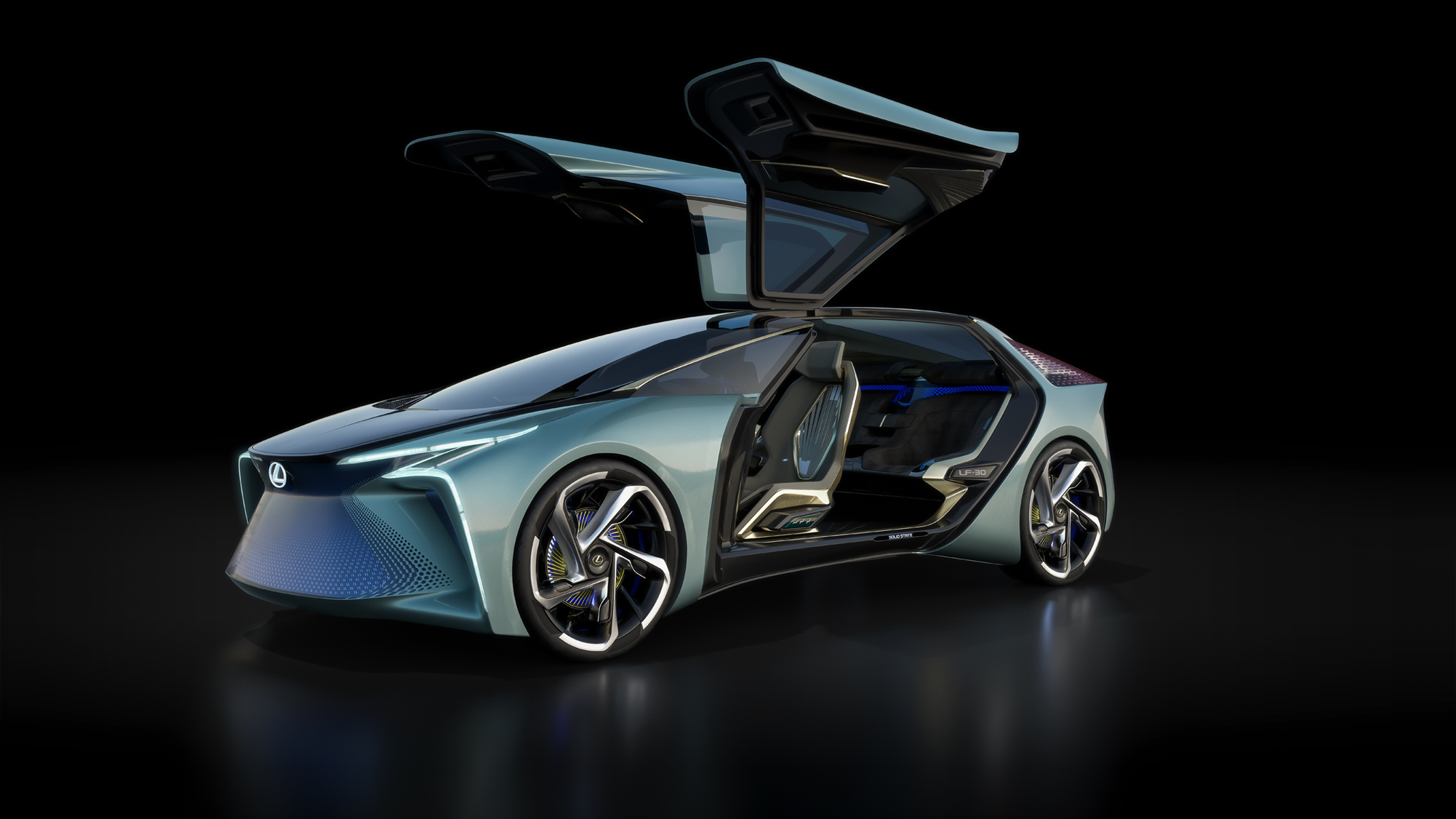 Lexus unveils crazy-looking electric concept with giant gull wings ...