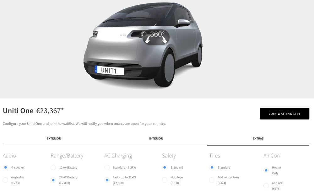 Uniti announces $19,600 price for its small crowdfunded electric car ...