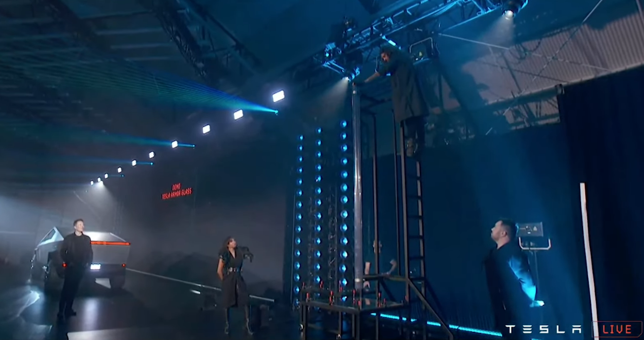 A few too many rounds: Tesla Cybertruck window shattering | Electrek