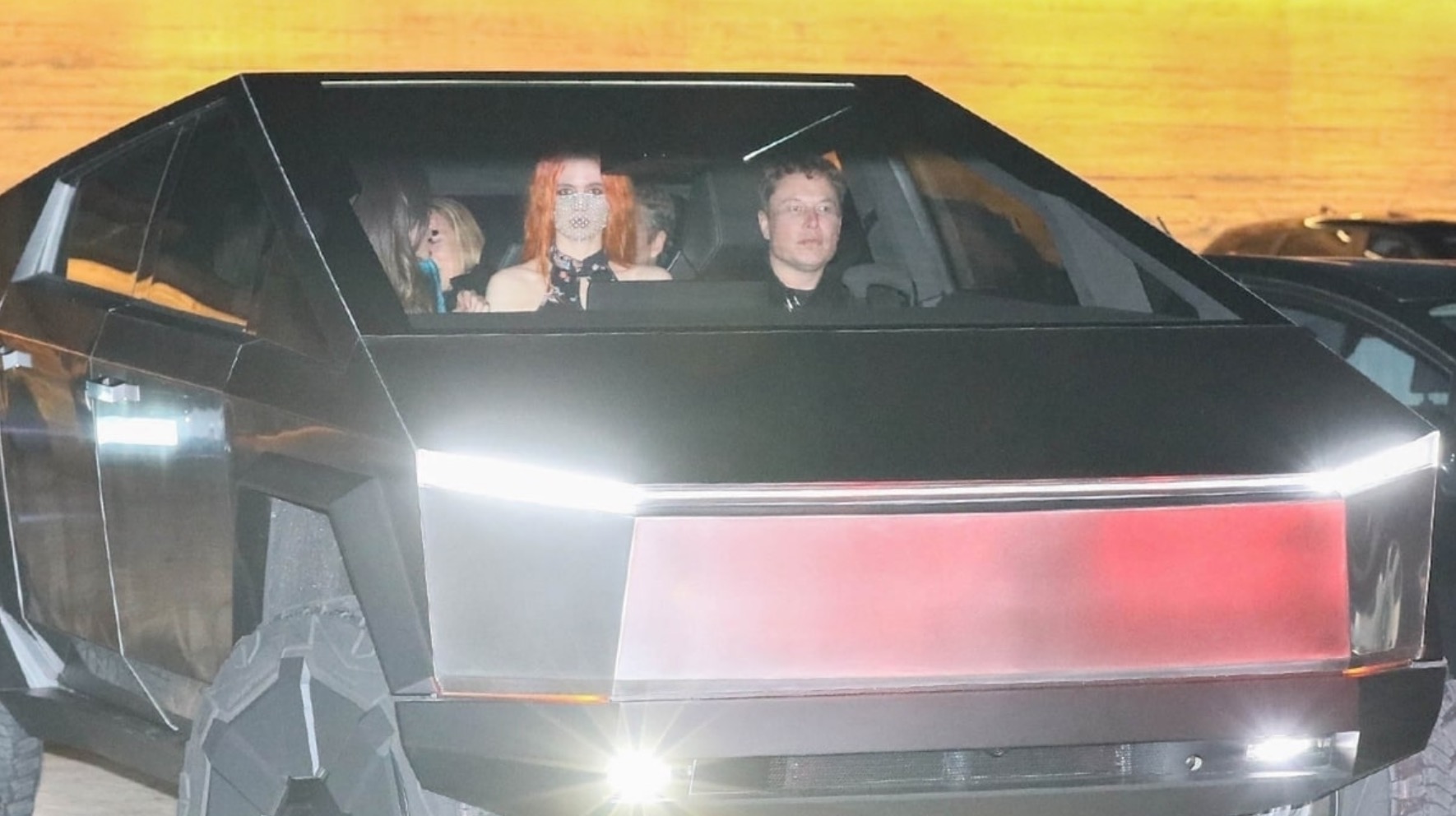 Elon Musk spotted driving Tesla's new Cybertruck electric pickup around ...