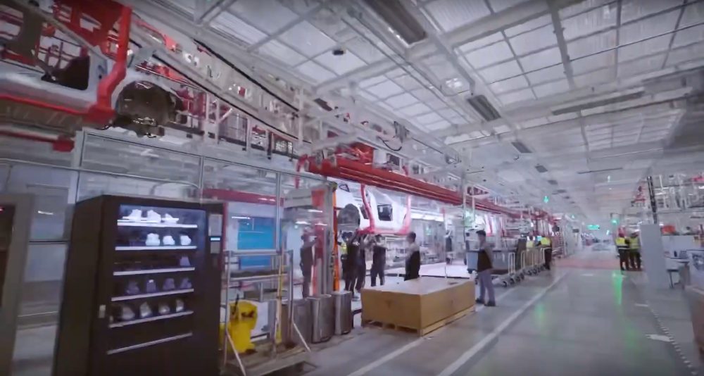 Sneak peek inside Tesla Gigafactory 3 in official video - Electrek