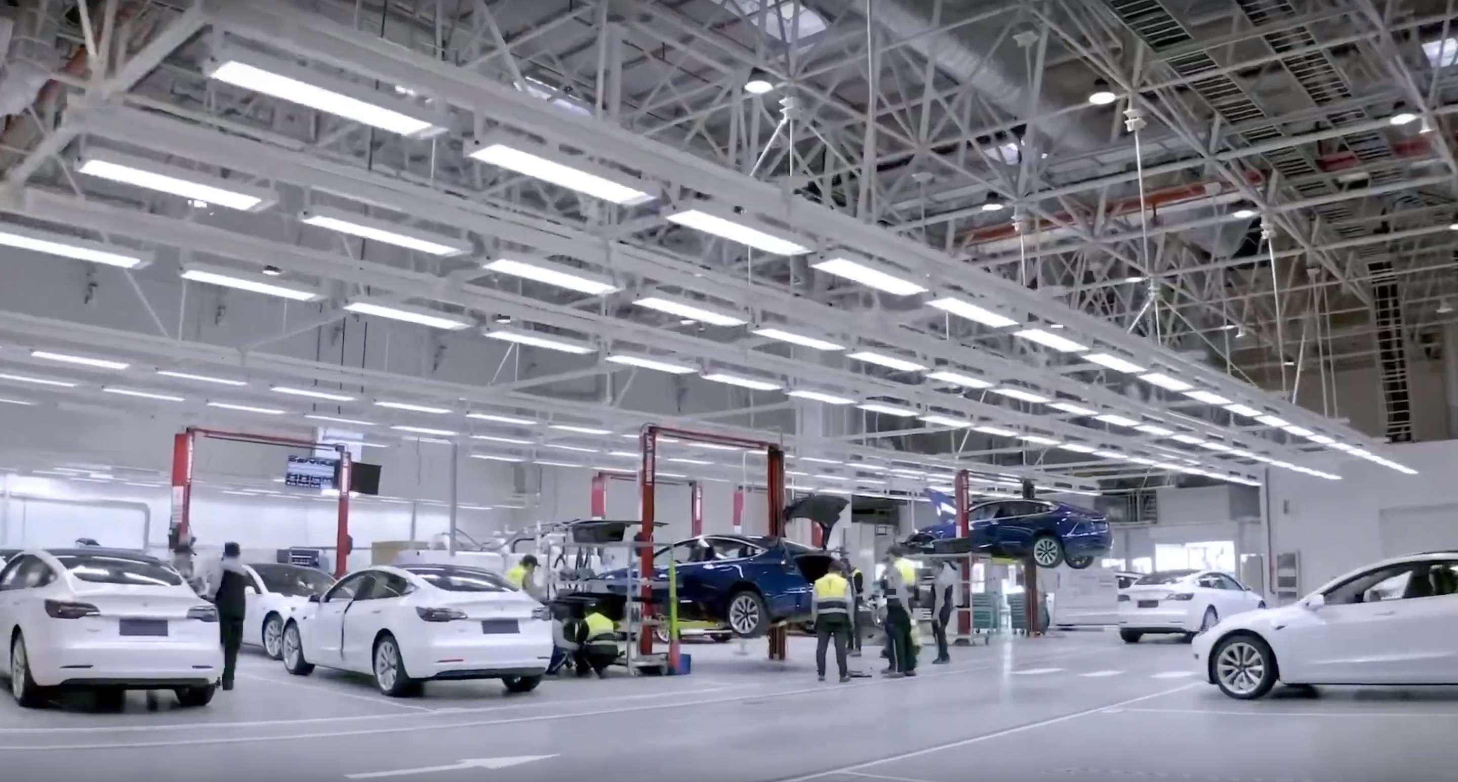 Sneak peek inside Tesla Gigafactory 3 in official video - Electrek