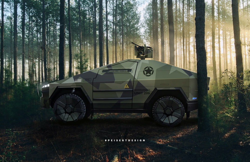 Tesla Cybertruck gets turned into electric military vehicle in crazy ...