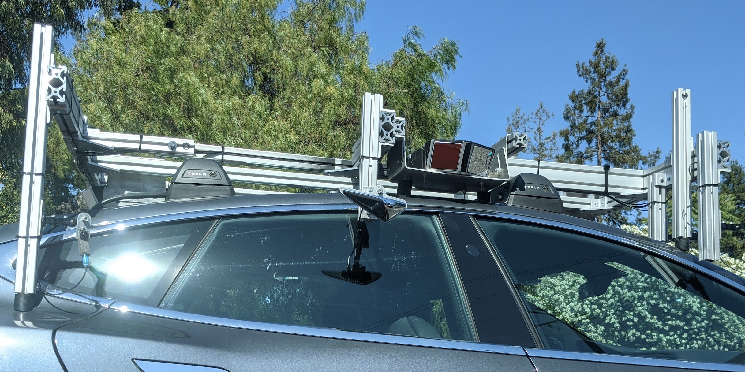 Tesla spotted testing prototype with new array of sensors | Electrek