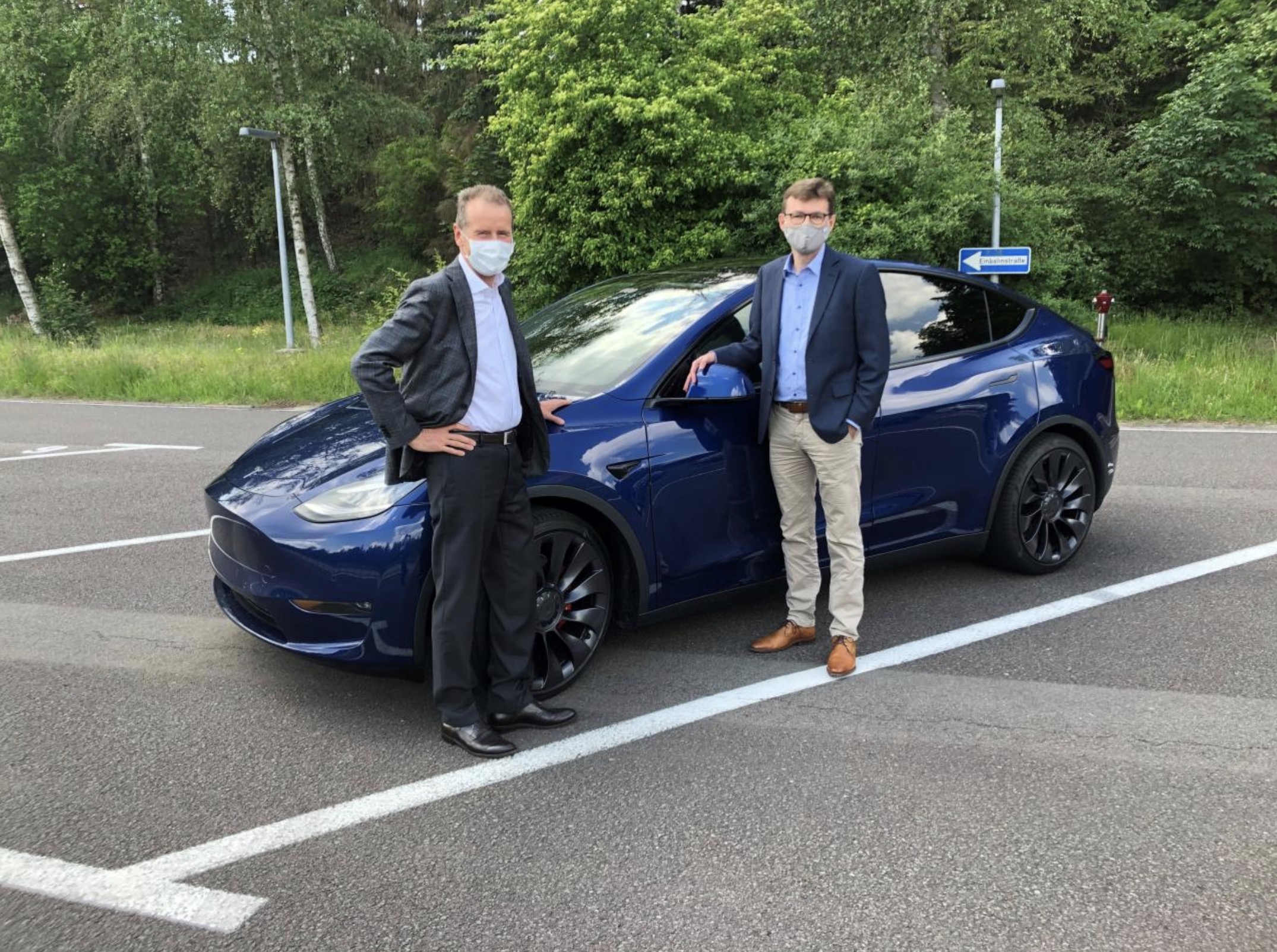 VW CEO tests Tesla Model Y, calls it a VW 'reference' car | Electrek