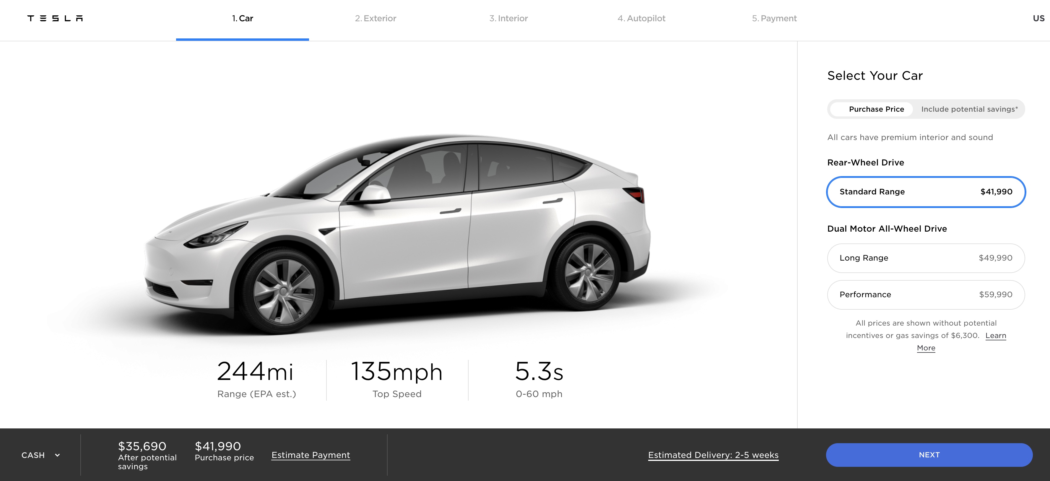 Tesla launches Model Y with Standard Range RWD and 7-seat third-row ...
