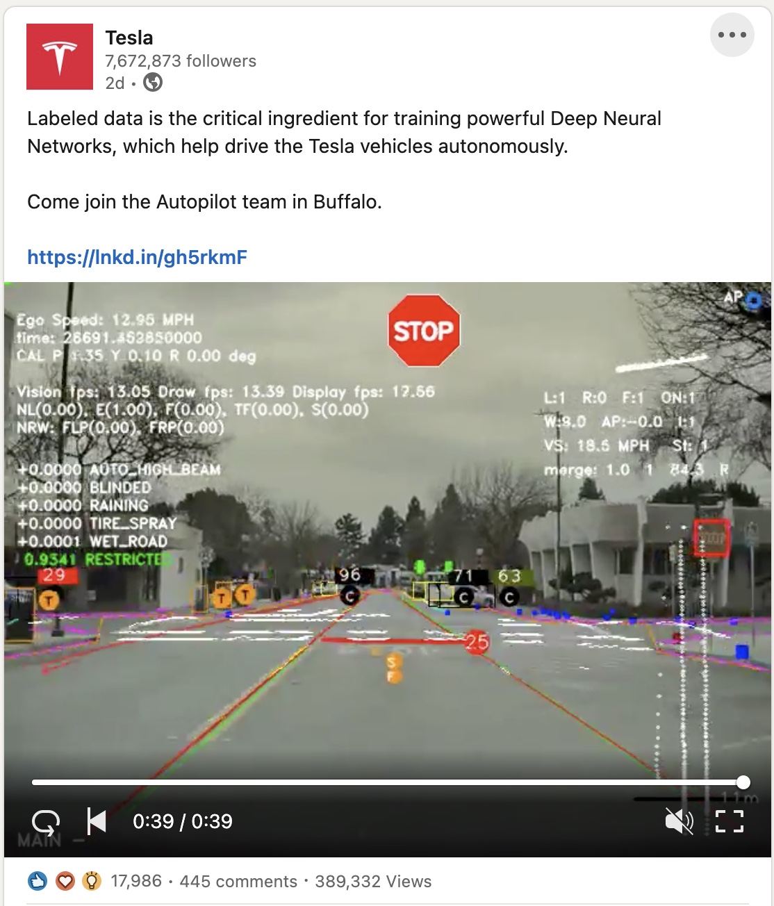 Tesla looks to hire data labelers to feed Autopilot neural nets with ...