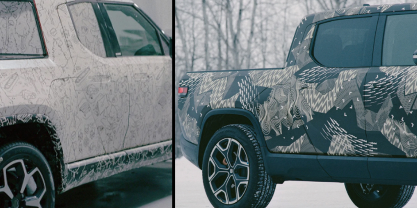 Rivian test footage hints at possible extended cab R1T - Electrek