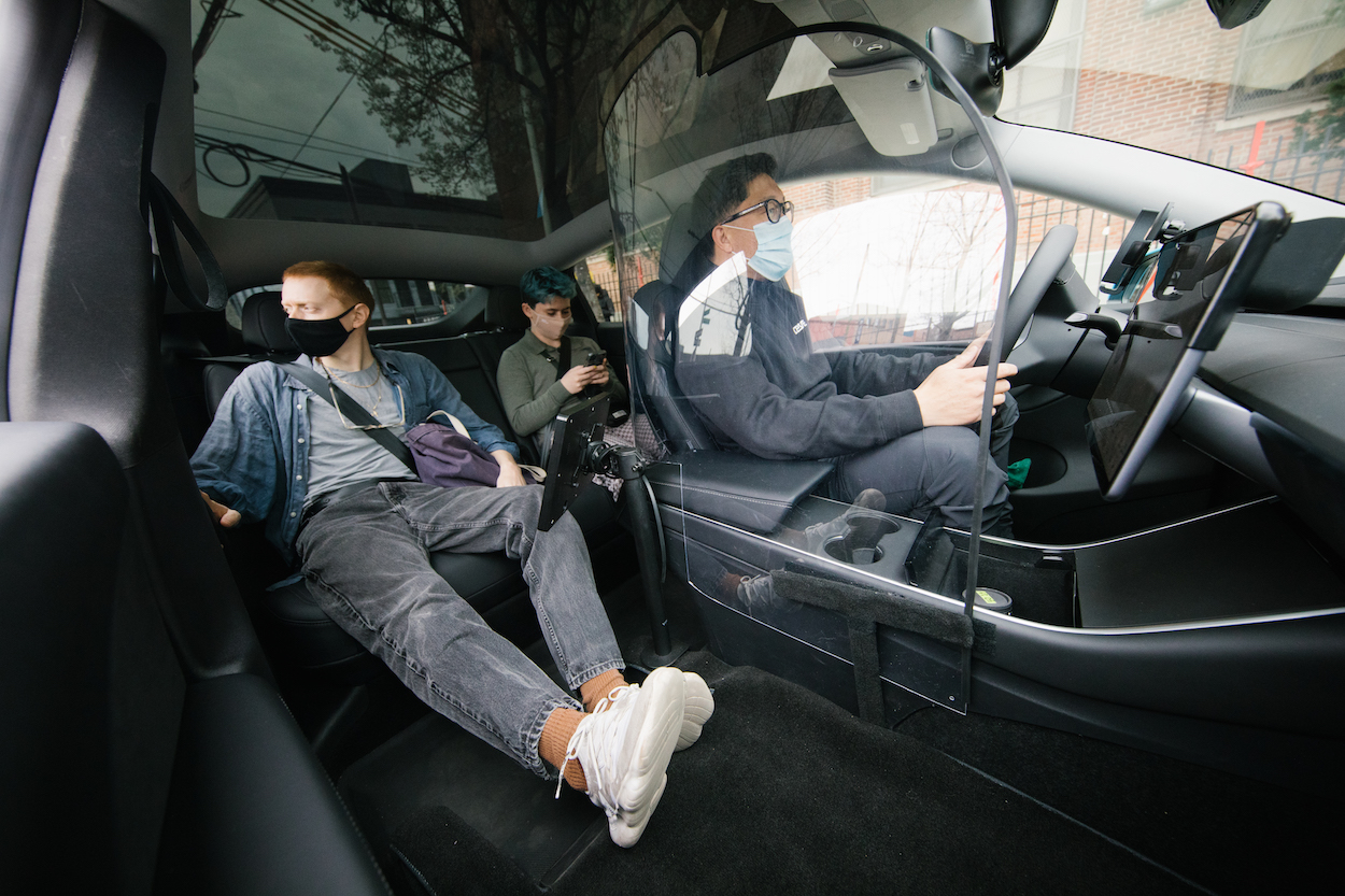 Tesla ride-sharing service using modified Model Ys launching from Revel