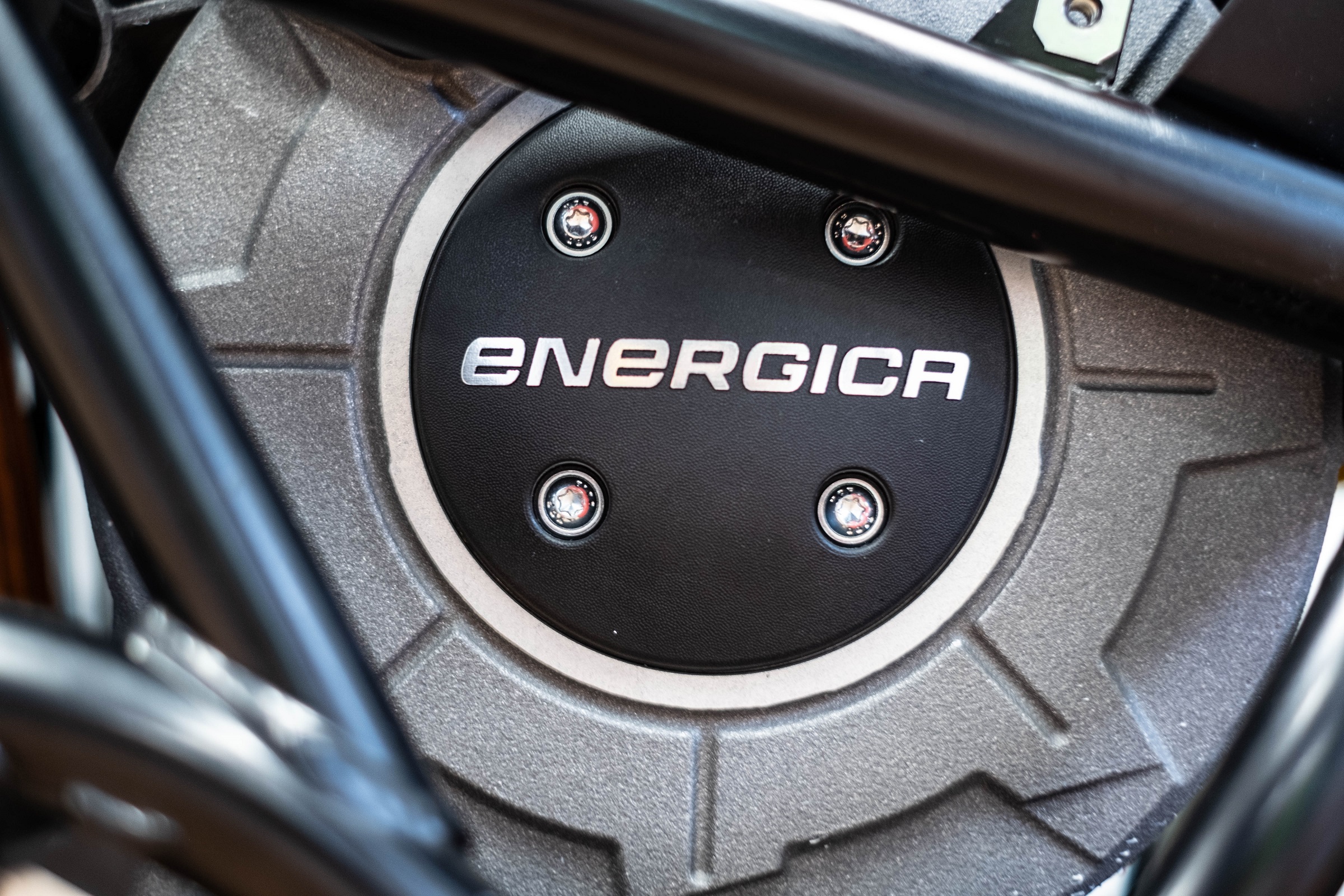 This is Energica's new lighter and more powerful electric motorcycle motor