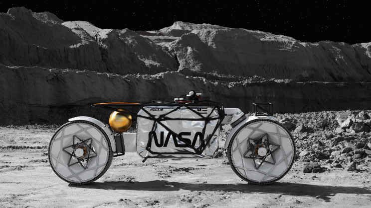 Check out this lunar electric motorcycle prototype for moon exploration