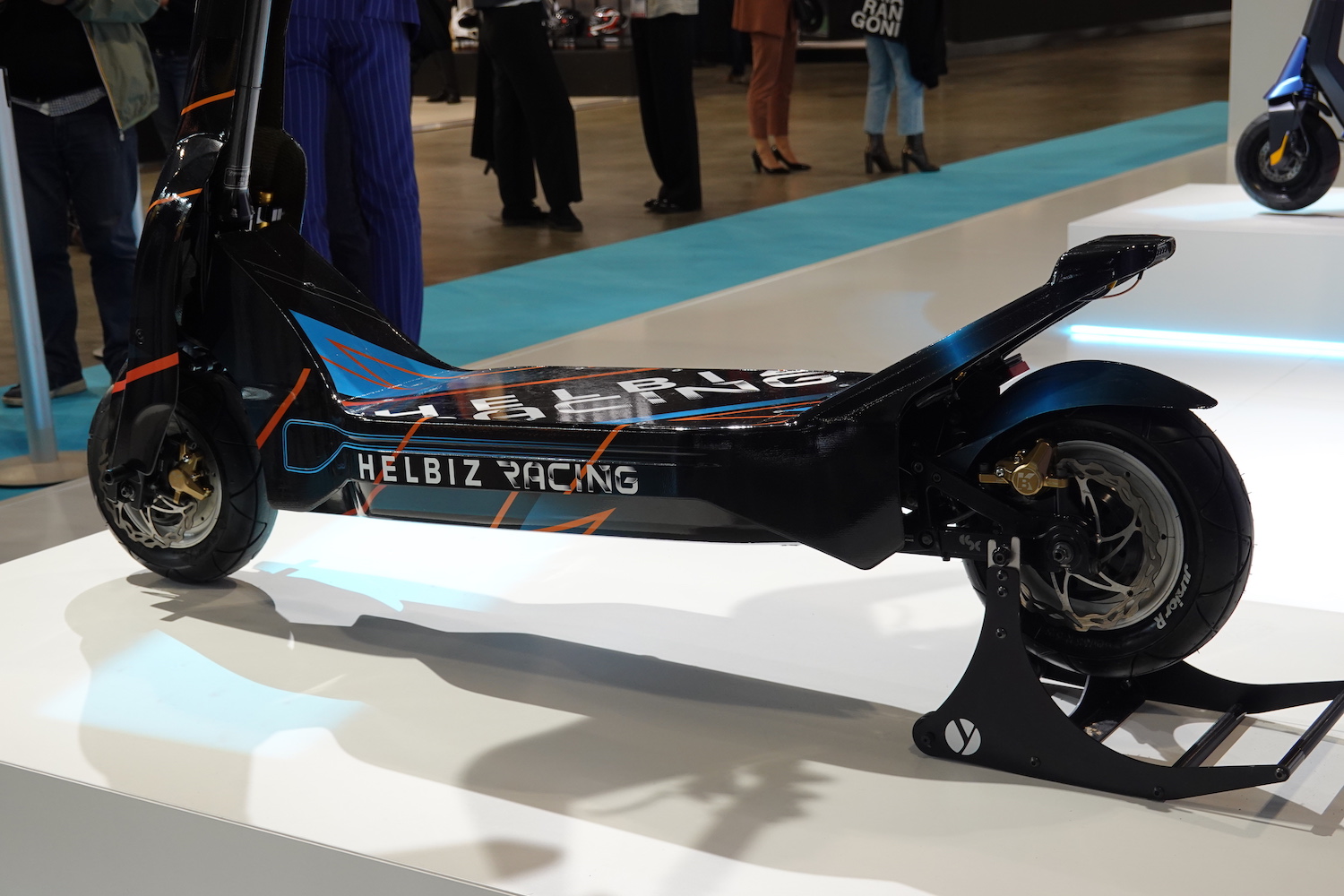 Closer look at these ridiculous 62 MPH electric standing racing scooters