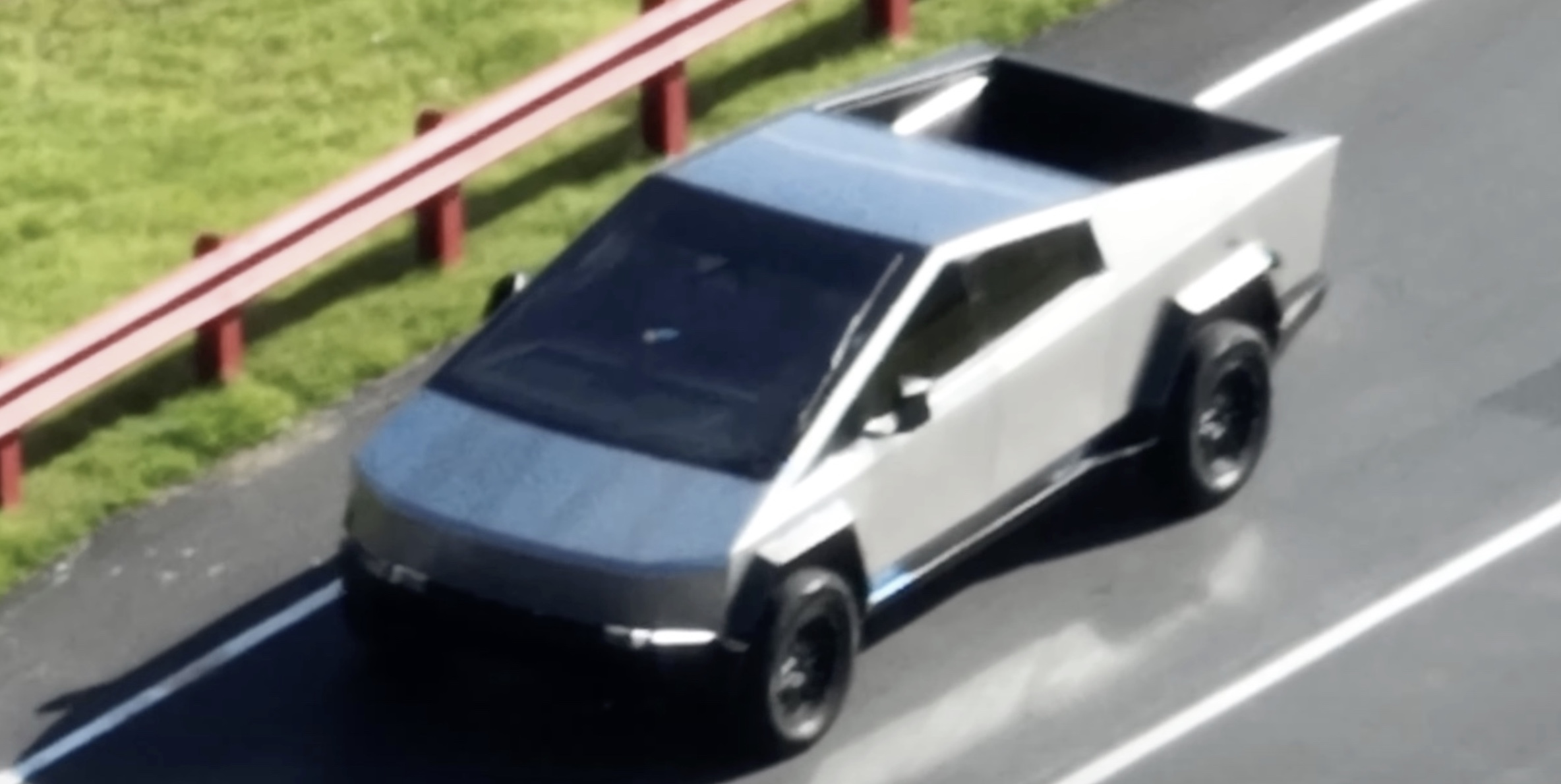 Tesla Cybertruck with updated design spotted on test track | Electrek