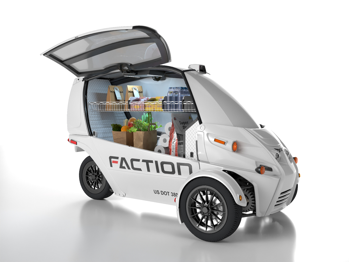 Arcimoto and Faction unveil driverless 75 mph 3-wheeled electric vehicle