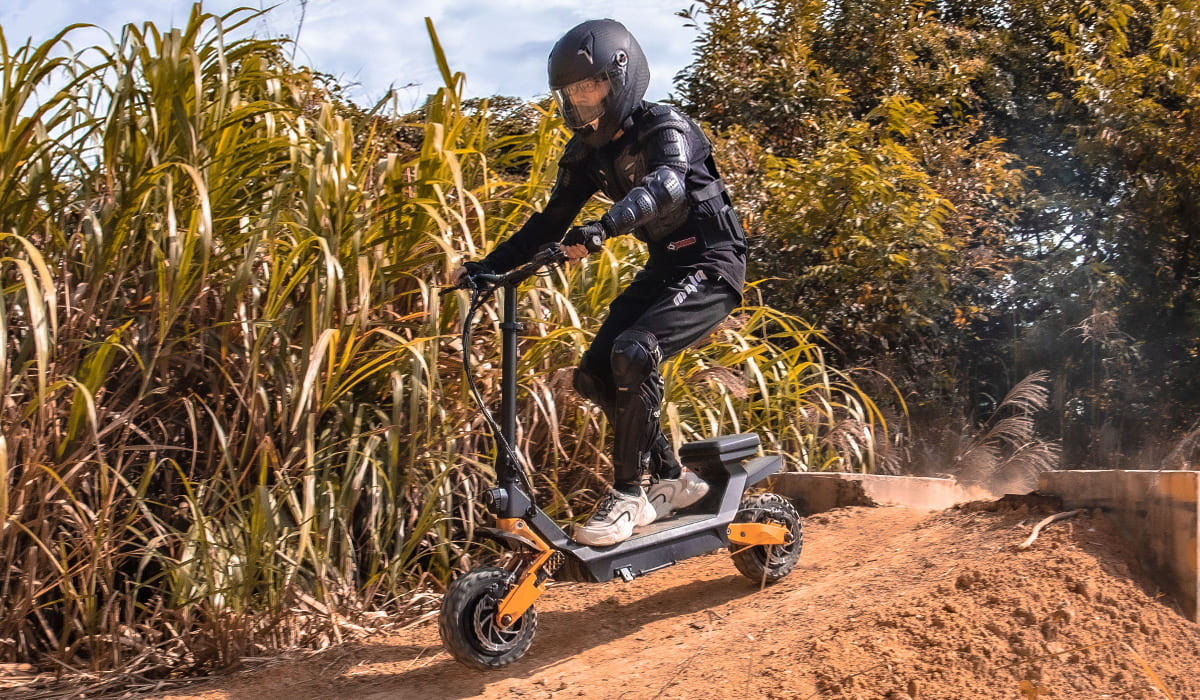 Wild-looking Fiido Beast electric scooter lets you sit or stand at 30+ mph