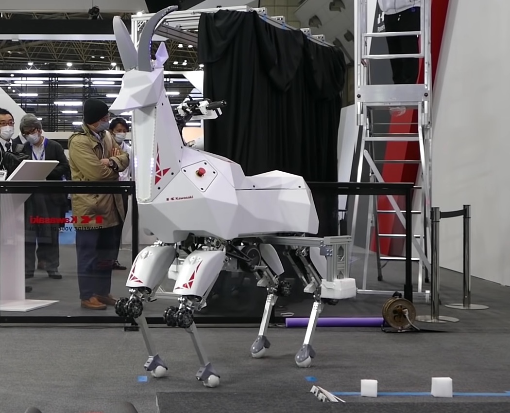 Kawasaki shows off robotic goat that rides around with a human passenger